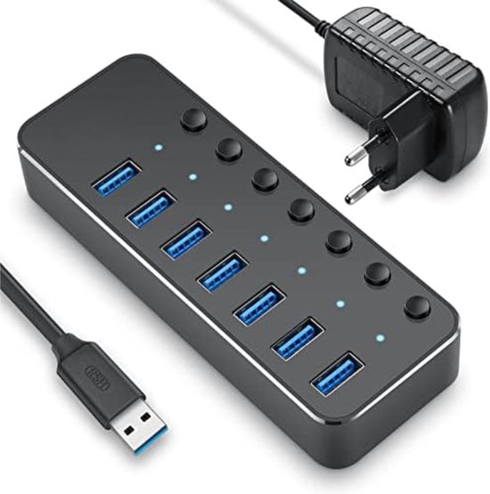 Velox Usb Splitter Voor Laptop - Usb verdeler - Zwart | bol