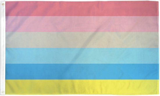 Genderflux Pride vlag 90x150 cm - Polyester - 2 ophangringen - flag | bol