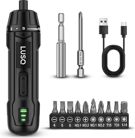 LUSQ® - Accu Schroefmachine Inclusief 12-Delige Bit Set en 3.6V Lithium ...