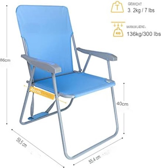 Strandstoel Inklapbaar - Strandstoel Opvouwbaar - Strandstoel ...