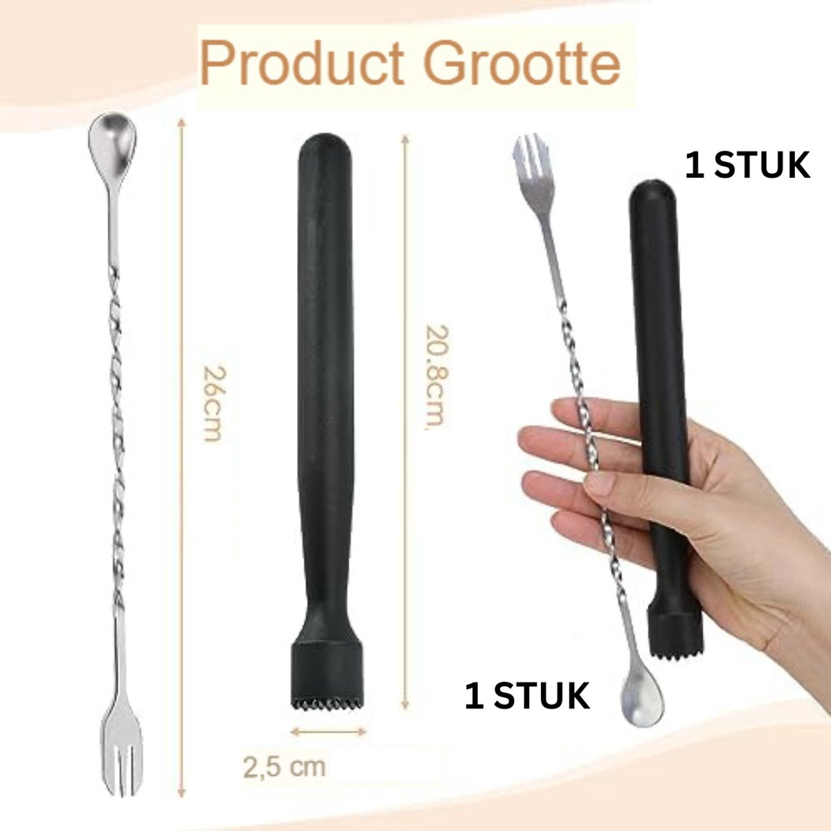 Cocktail Stamper - Cocktail Lepel | bol