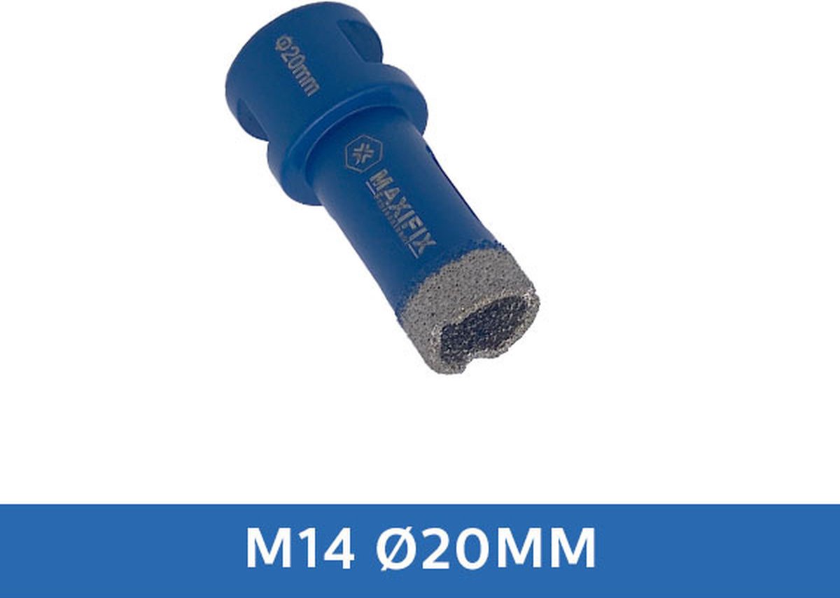 Maxifix - Tegelboor - Diamantboor - Droog - M14 Ø 20mm | bol