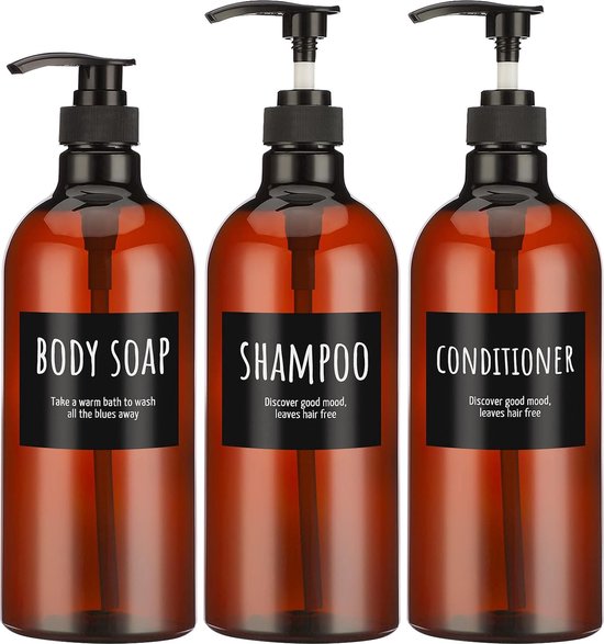 Shampoofles met pomp - Navulbaar - Voor shampoo, zeep en conditioner | bol