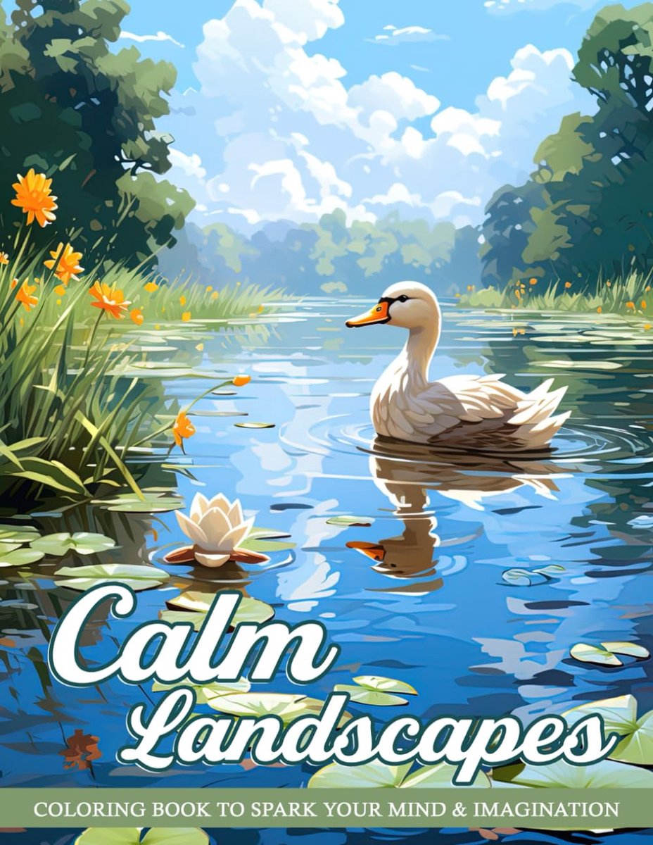 Calm Landscapes Coloring Book - Spark Crafting - Kleurboek voor ...