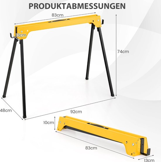 Coast 2 Stuks Inklapbare Zaagbokken Compact Elektrisch Gereedschap - 92 ...