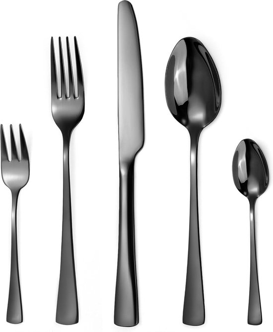 Bestekset voor 6 personen, 30-delige roestvrijstalen bestekset ...