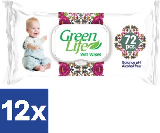 Babydoekjes Green Life - 12 x 72 doekjes | bol