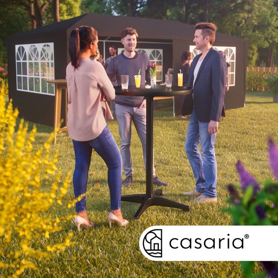 CASARIA Statafel - Inklapbar 2in1 Verstelbar 70cm 115cm - Zwart | bol