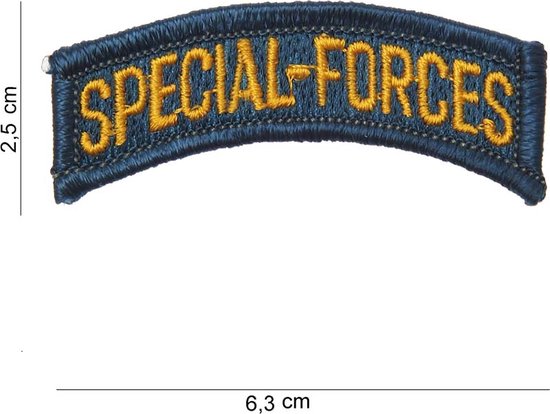 Embleem stof special forces blauw/geel | bol