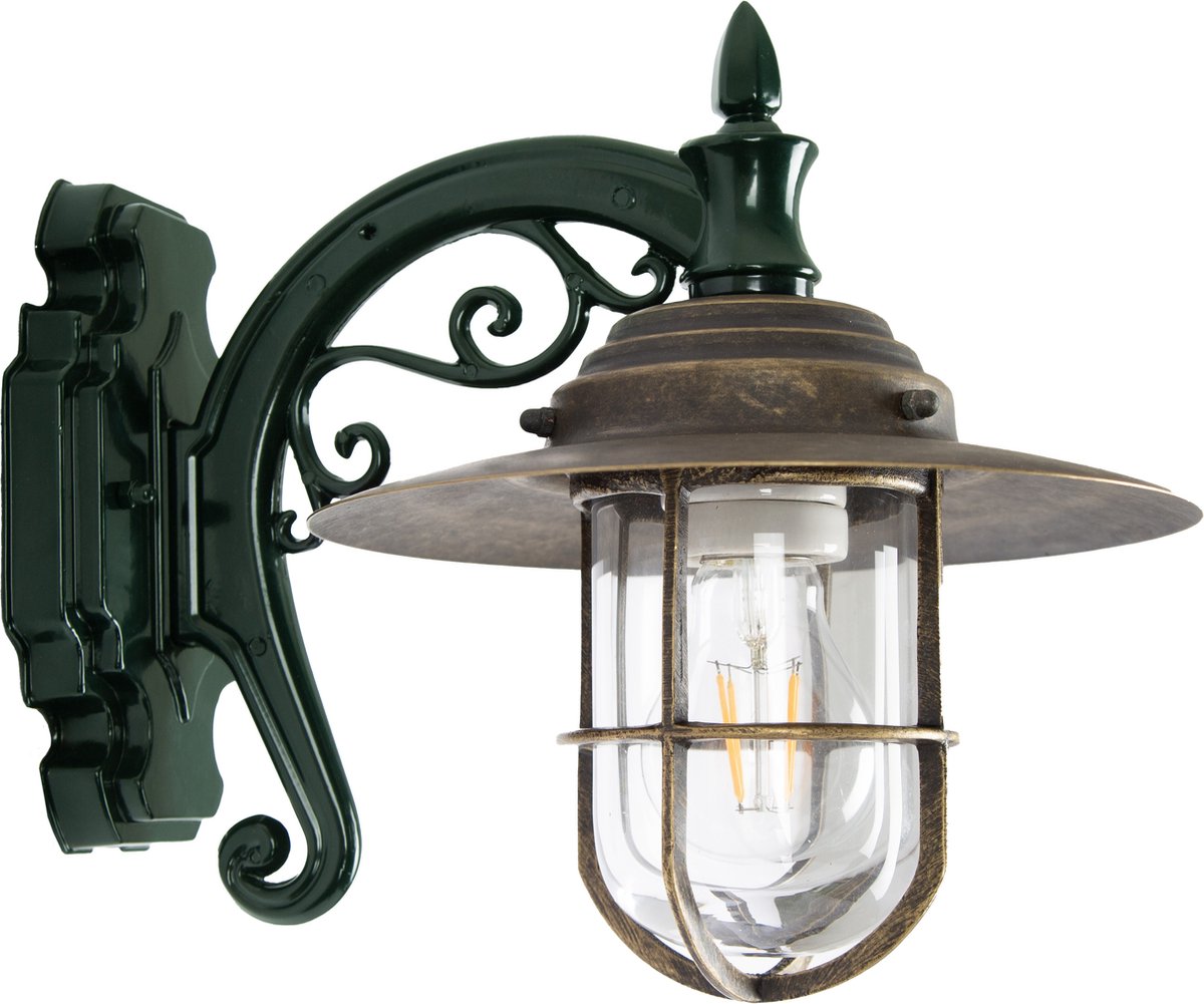 Maurits muurlamp Groen/Koper | bol