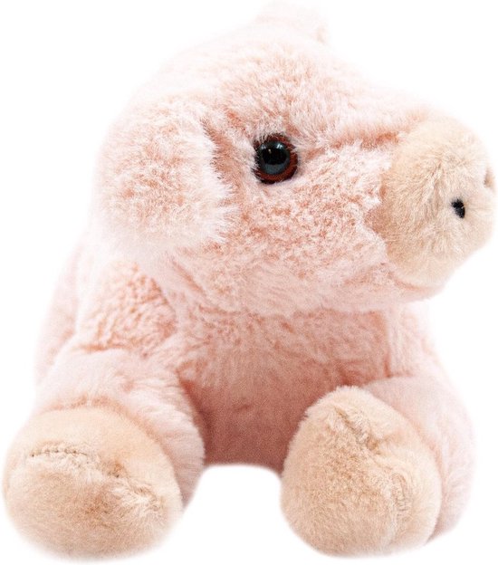 Pluche Varken knuffel- 24cm- Biggetje- roze- zacht- polyester- met ...