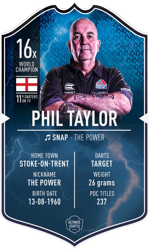Ultimate Darts Card Phil Taylor - Darts | bol