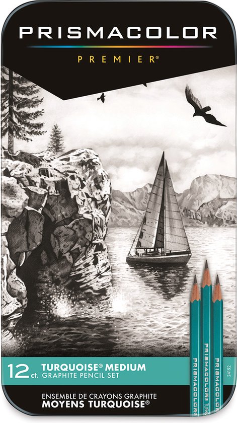 Prismacolor Premier Turquoise Medium 12 Graphite Pencil Set | bol