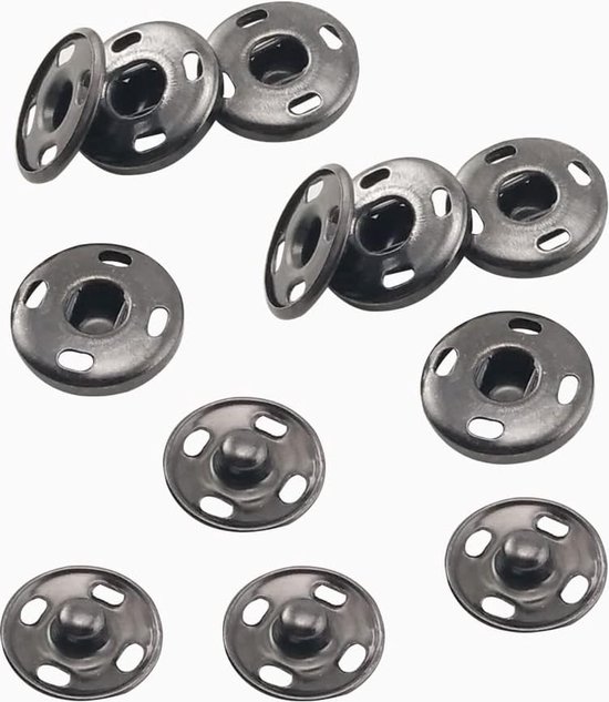 Snap Buttons, 6 Sets Drukknopen, Patch Drukknoppen, 15mm Metalen ...