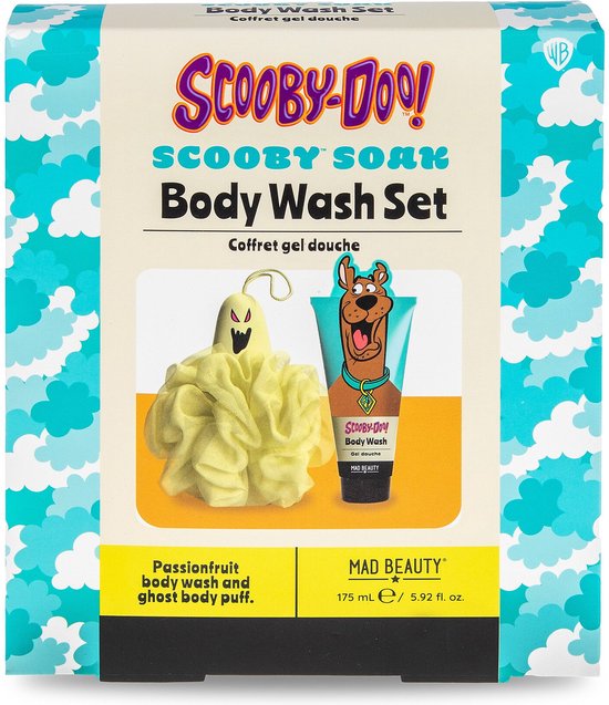 Mad Beauty x Scooby Doo - Body Wash Set - Douche Set - Body Puff | bol