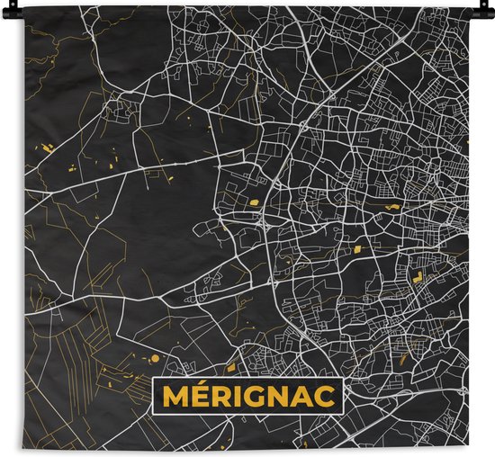 Wandkleed - Wanddoek - Kaart – Stadskaart – Mérignac - Plattegrond ...
