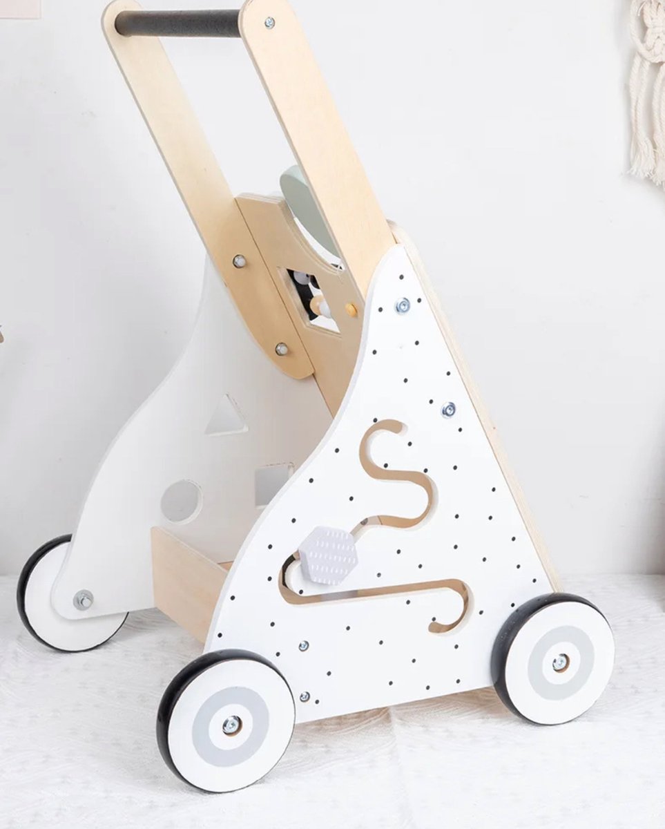 Houten loopwagen babywalker eerste stapjes 1 jaar | bol
