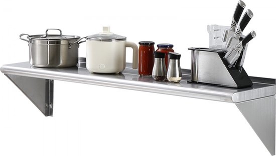 kruidenrek wandrek 1219 x 305 x 63 mm, hangend keukenrek met frame ...