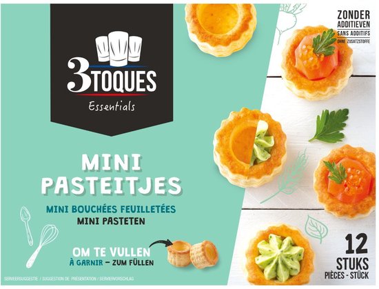 3Toques Mini pastei rond 3.5cm 12 stuks | bol