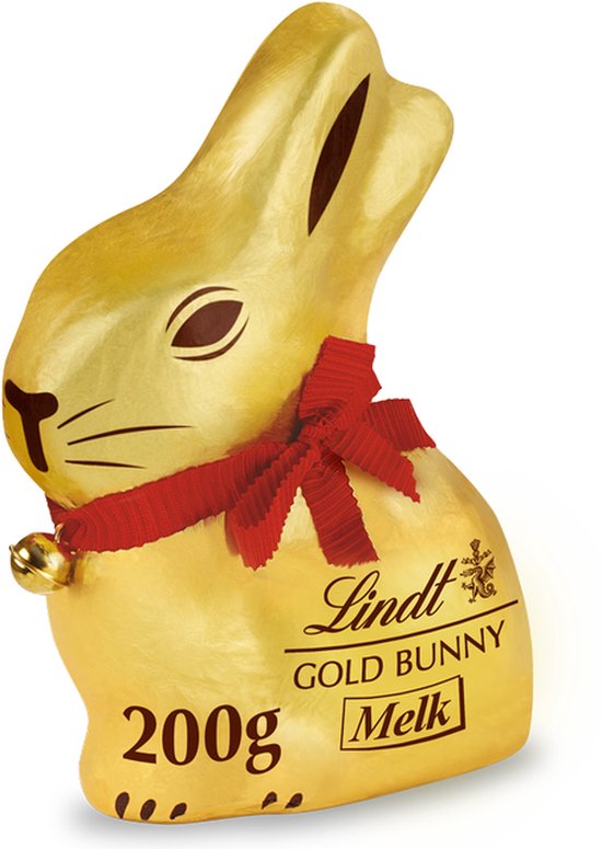 Lindt Gold Bunny Melkchocolade Paashaas 200 Gram Melkchocolade