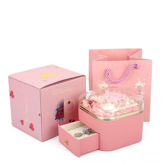 Elegante Romantische Geschenkdoos Roze + Luxe Ketting Letter O ...