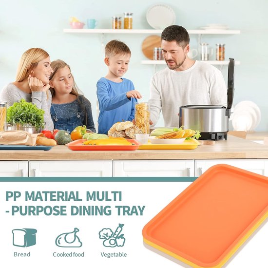 Serveerdienbladen, rechthoekig, fast food dienblad, 5 stuks ...