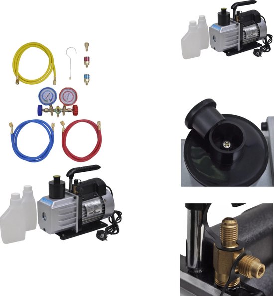 vidaXL Vacuümpomp Airco - 220V - 2.5 CFM - Alu behuizing - 2-voudige ...