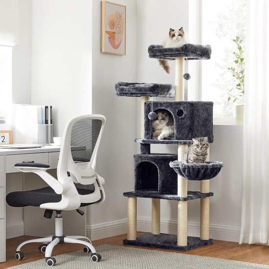 Sturdy Cat Tree with Kisal Scratching Signs | bol