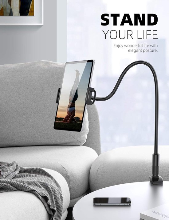 Zwanenhals Tablethouder - Universele Tabletstandaard Armhouder 360 ...