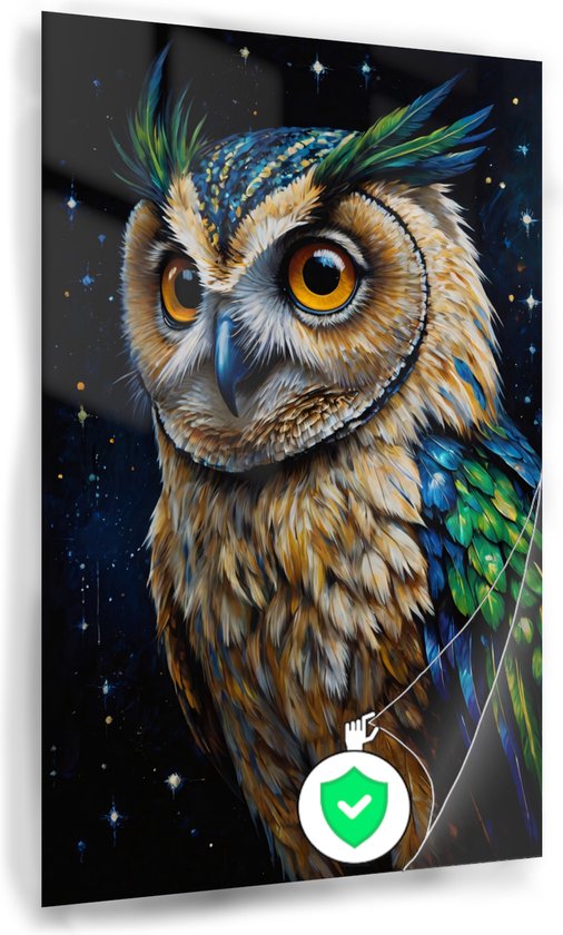 Portret uil poster - Vogel posters - Poster uil - Muurdecoratie ...