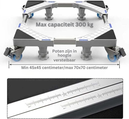 NMD - Wasmachine Verhoger - Wasmachine Verhoger met Wielen en ...