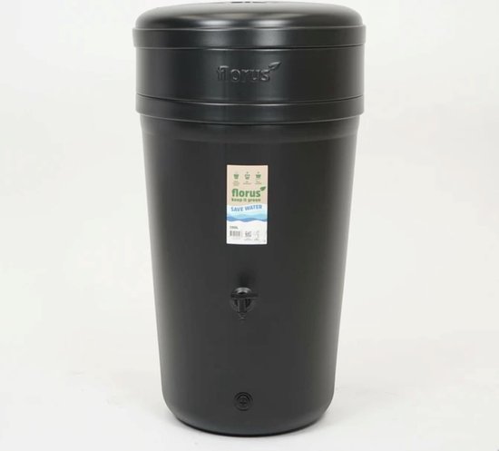 Elho Regenton Florus - Regenwatertonnen - 200 l Zwart | bol