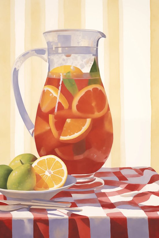 Tinto de Verano Poster | Cocktail Poster | Sangria Poster | Moderne ...