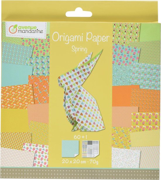 Origami papier Spring, 60 vel 70g 20 x 20 cm - met motief | bol