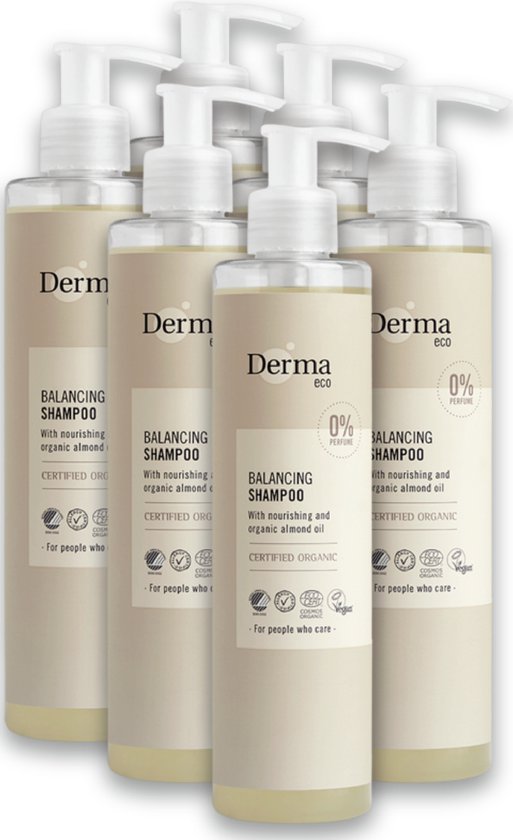 Derma Eco - Shampoo - 6 x 250 ML - Hypoallergeen - Vegan - Natuurlijk | bol