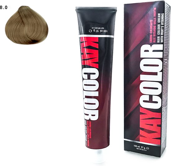 Kay Color - Kay Color Hair Color Cream 100 ml - 8.0 | bol