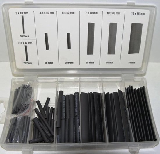 Krimpkous set - Krimpsok 127-delig Zwart - van Heble® *** | bol