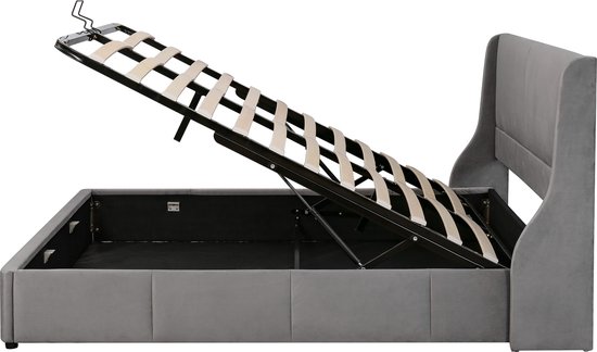 Sweiko Kussenbed, oor vorm, kussen hoofdeinde, dubbel bed, hydraulisch ...