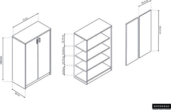 Commode 'Space' 2 deuren Sonoma, , Spaanderplaat, ABS boorden en decor ...