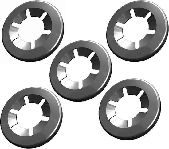 Push on asborgring - 4mm - 5stuks - Snelborger - zonder kap | bol
