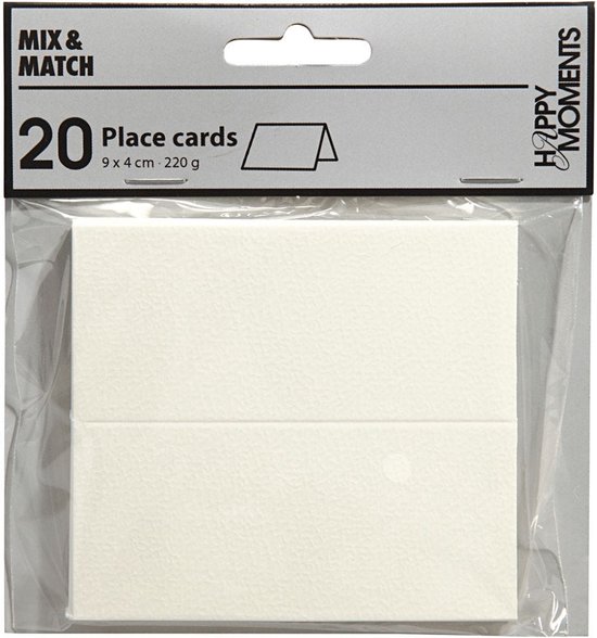 Naamkaarten - Wit - Creatieve Hobby Kaarten - DIY Decoratie Labels ...