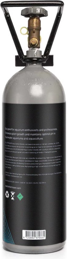 AQUA CO2 koolzuur en hervulbare gasfles 2 kg - CO2 fles, CO2 patronen ...