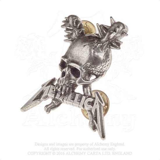 Alchemy Metallica - Damage Including Skull Pin - Zilverkleurig | bol