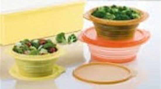 Tupperware Mini-Max Set, 950ml/zalmroze, 1,5l/lime en 2l/turquoise | bol