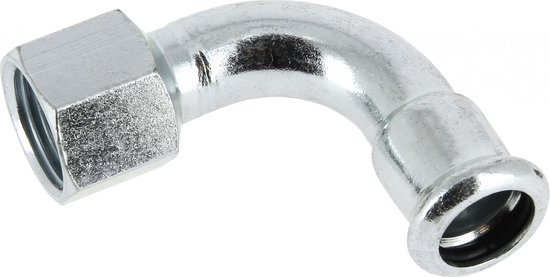 Bonfix Pressfitting staalverzinkt CV Bocht 90 2 x 54 - lange binnendraad (RP) x press... | bol