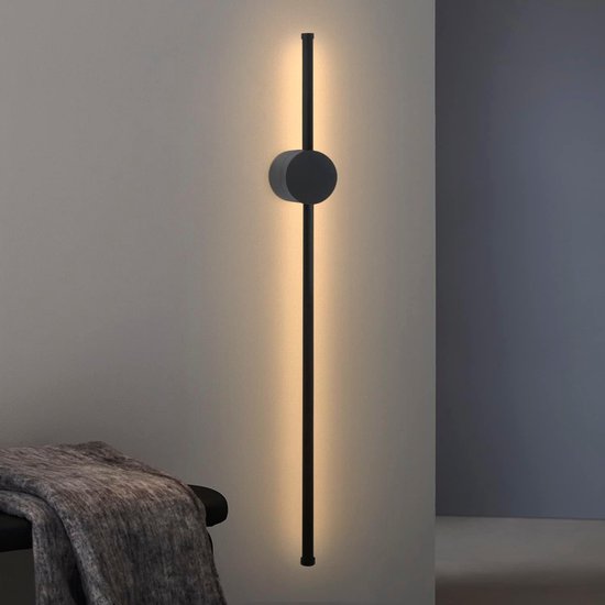 wandlamp voor binnenwandlamp - 60 cm zwarte moderne ganglamp, draaibare ...