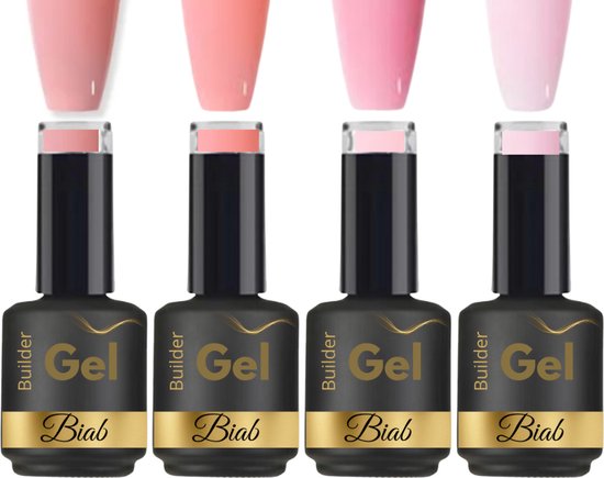 C&S Trade® BIAB – Builder in a Bottle – BIAB Nagel Builder Gel - BIAB 15 ML - 4 kleuren | bol