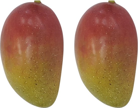 Namaak Kunst Mango. Decoratie. Nep fruit 12 cm. 2 stuks | bol
