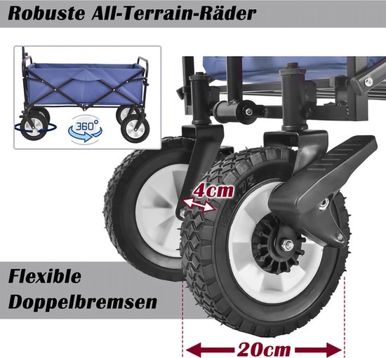 Bolderkar - Bolderwagen - Opvouwbaar - transportkar Kinderenvervoer Bolderkarren... | bol