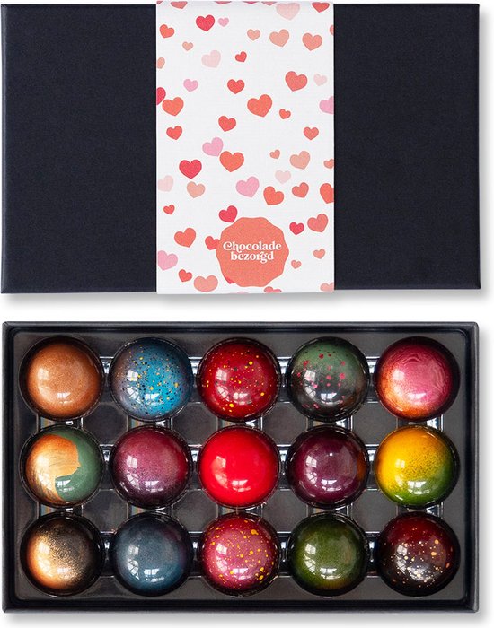 Liefdes Bonbons - 15 Chocolade Bonbons - Chocolade Cadeau - Ambachtelijke Bonbons -... | bol
